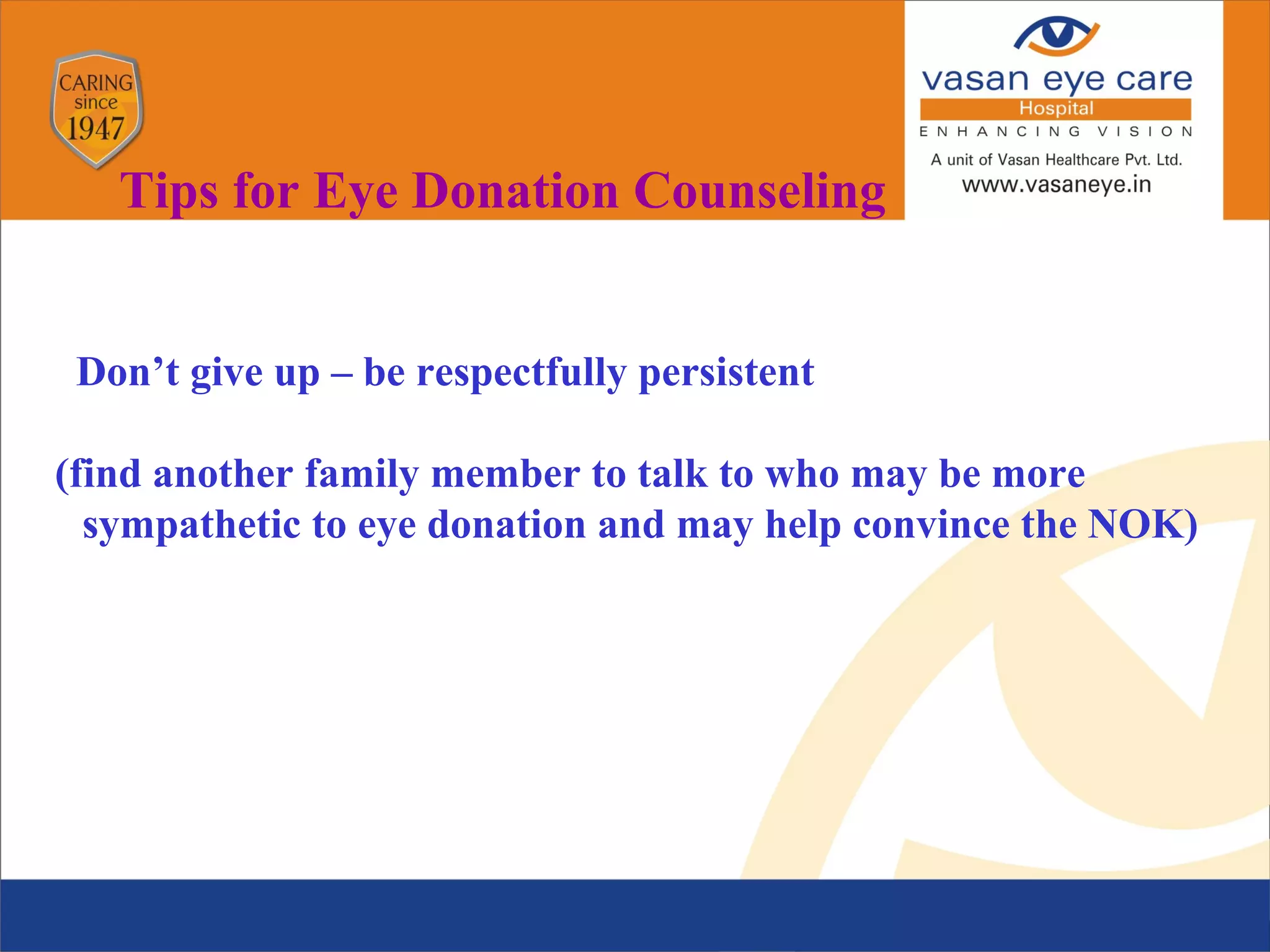 Tips for Eye Donation Counseling | PPT