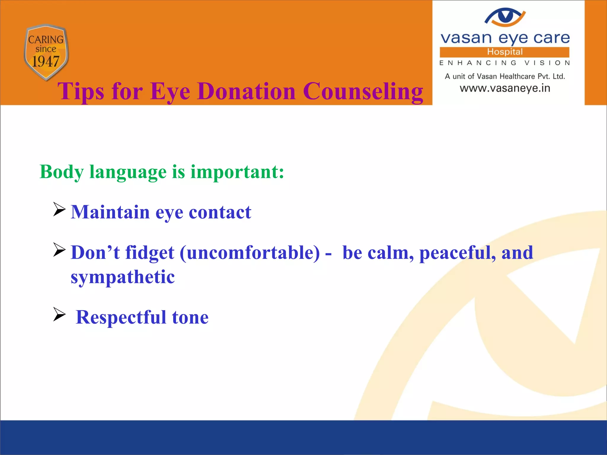 Tips for Eye Donation Counseling | PPT