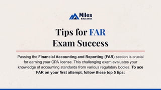 Tips for Financial Accounting and Reporting (FAR) Exam Success | PDF