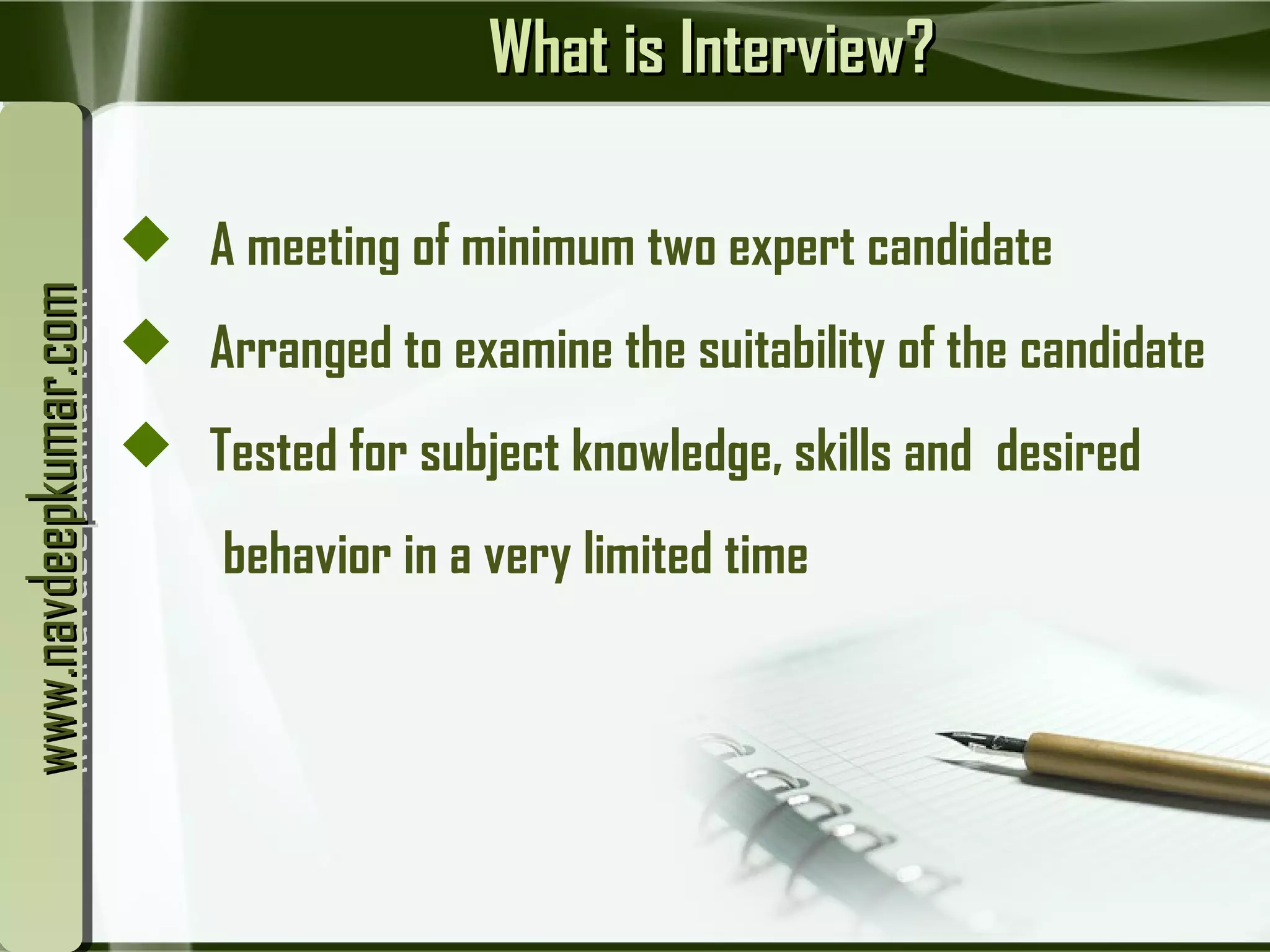 Tips for Fresher Interviews | PPT