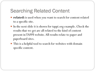 Tips for Effective Google Search | PDF