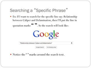 Tips for Effective Google Search | PDF