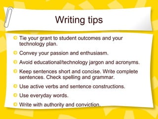 Tips For Grant Writing | PPT
