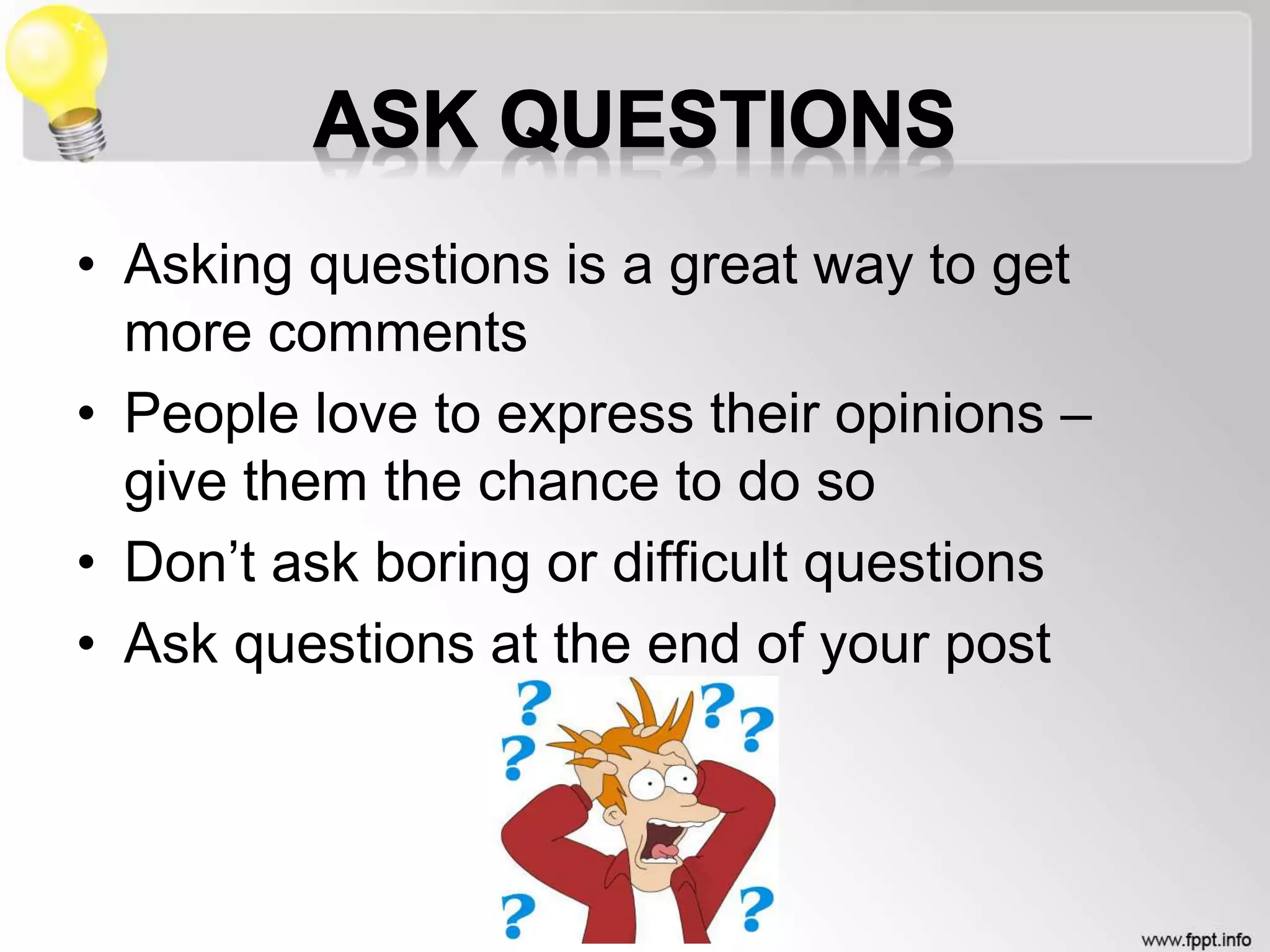 Tips for great facebook posts | PPT