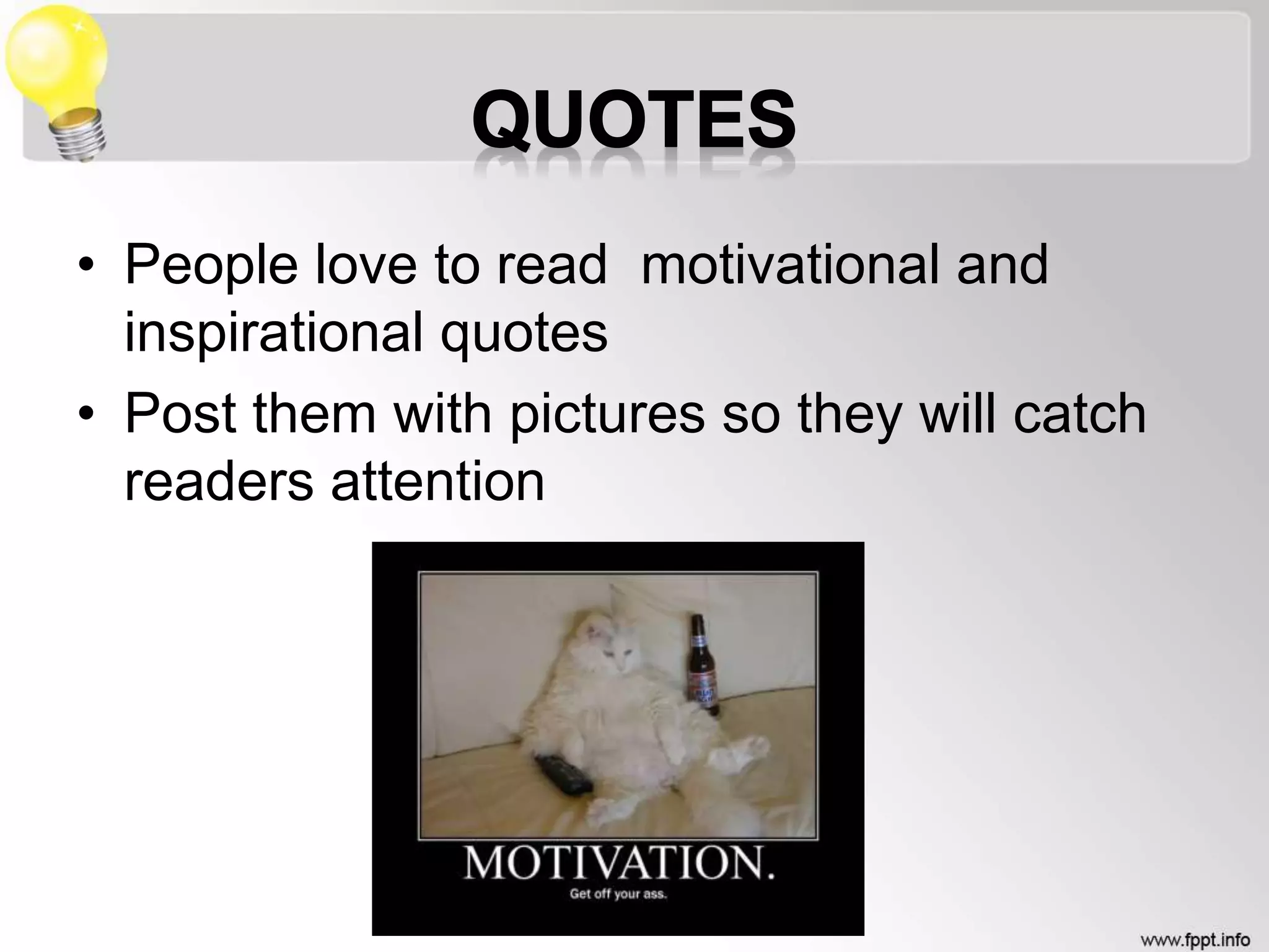 Tips for great facebook posts | PPT