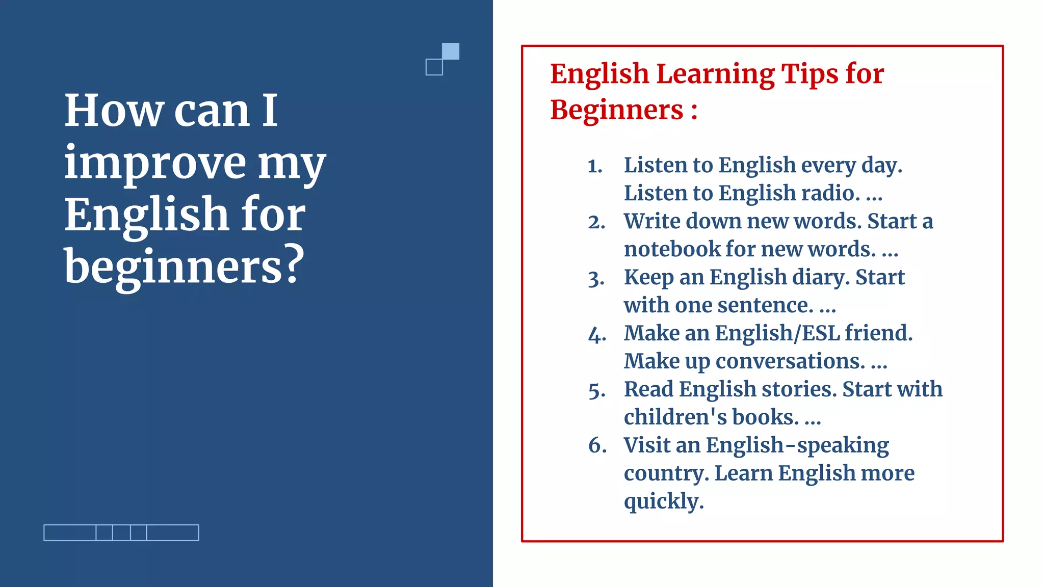 Tips for how to improve english speaking | PPTX
