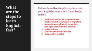 Tips for how to improve english speaking | PPTX