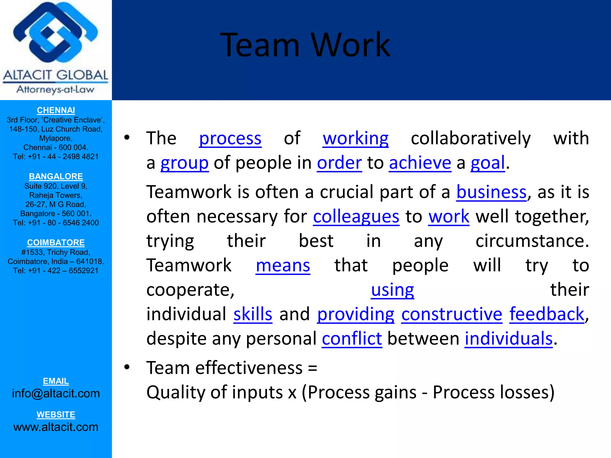 Tips for improving team performance | PPT