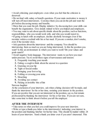 Tips for interview | DOCX