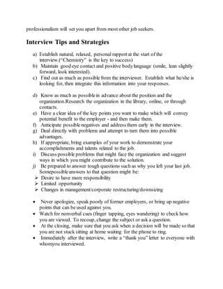 Tips for interview | DOCX