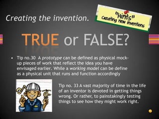 Tips for inventor | PPTX | Business | Business and Finance
