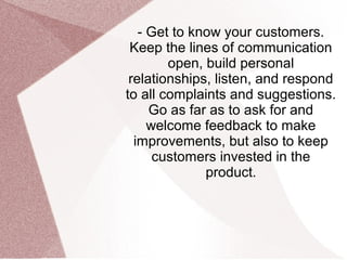 Tips for Keeping Your Customers - What All Businesses Should Know | PPT