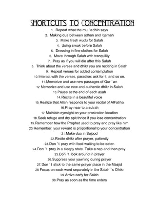 Tips For Khushu | PDF