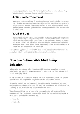 Tips For Maintenance and Operation of Submersible Mud Pumps | PDF