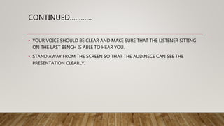 Tips for making and presenting a good presentation | PPT