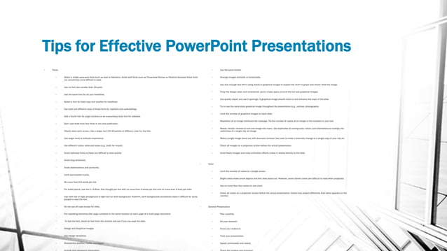 Tips for making effective power point presentations | PPTX | Desktop Publishing | Computer ...