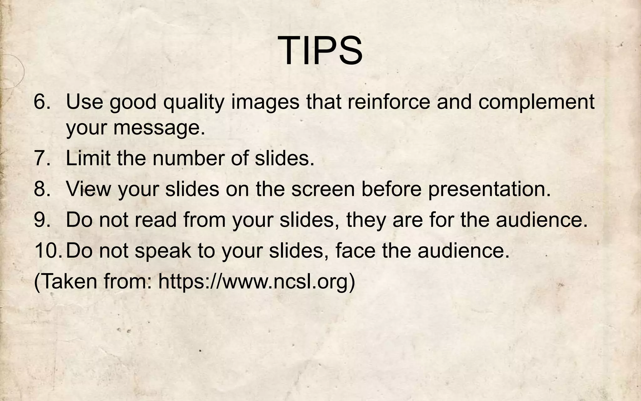 Tips for making effective power point presentations | PPT