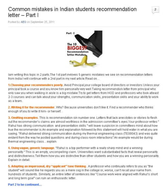 Tips for making LORs | PDF