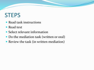 Tips for mediation tasks | PPT