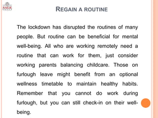 Tips for Mental Health during Lockdown | PPT | Mental Health | Diseases ...