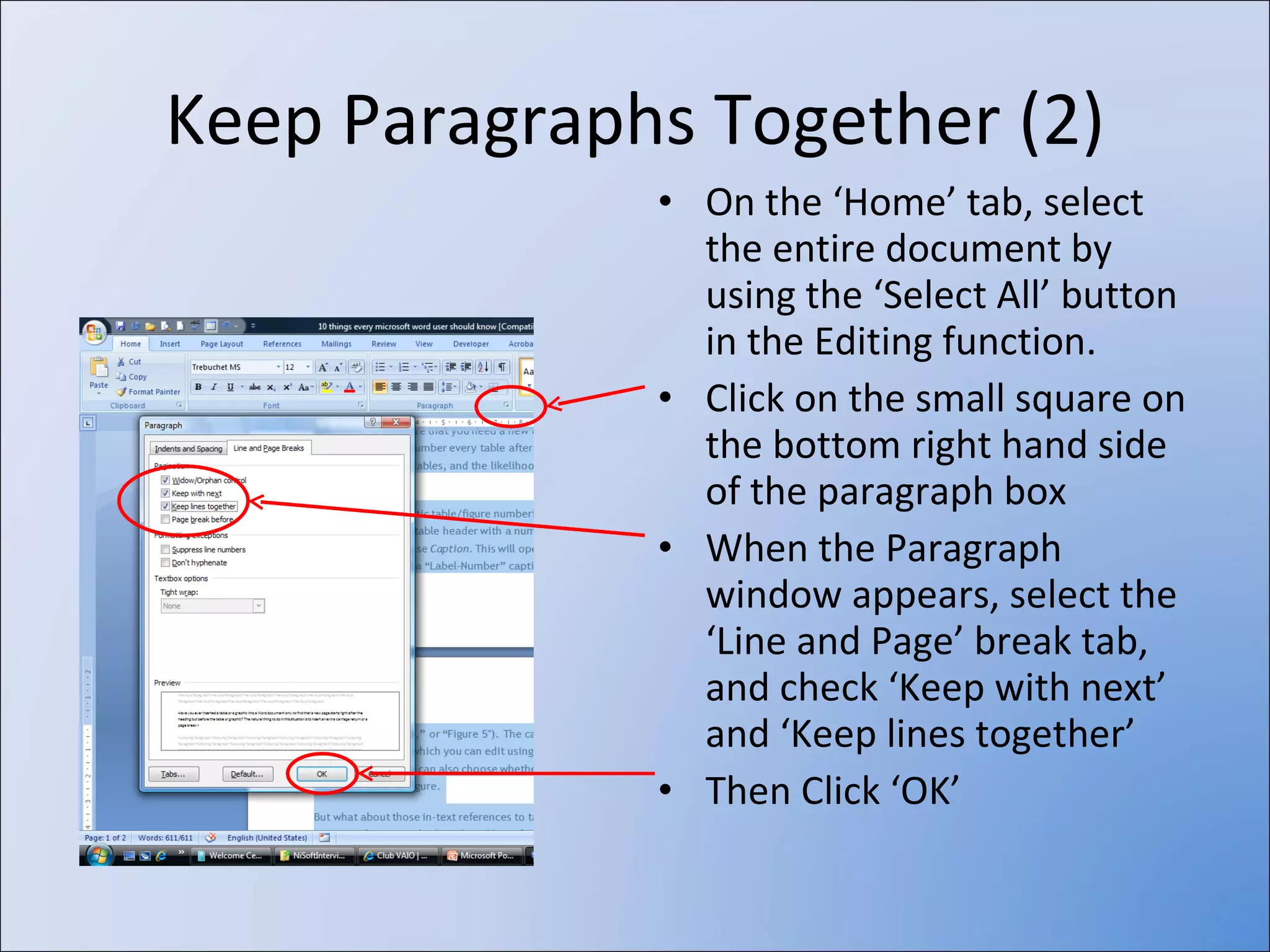 Tips For Ms Word | PPT