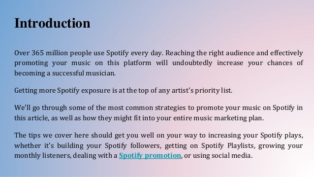 Tips For Organic Spotify Promotion | PPTX