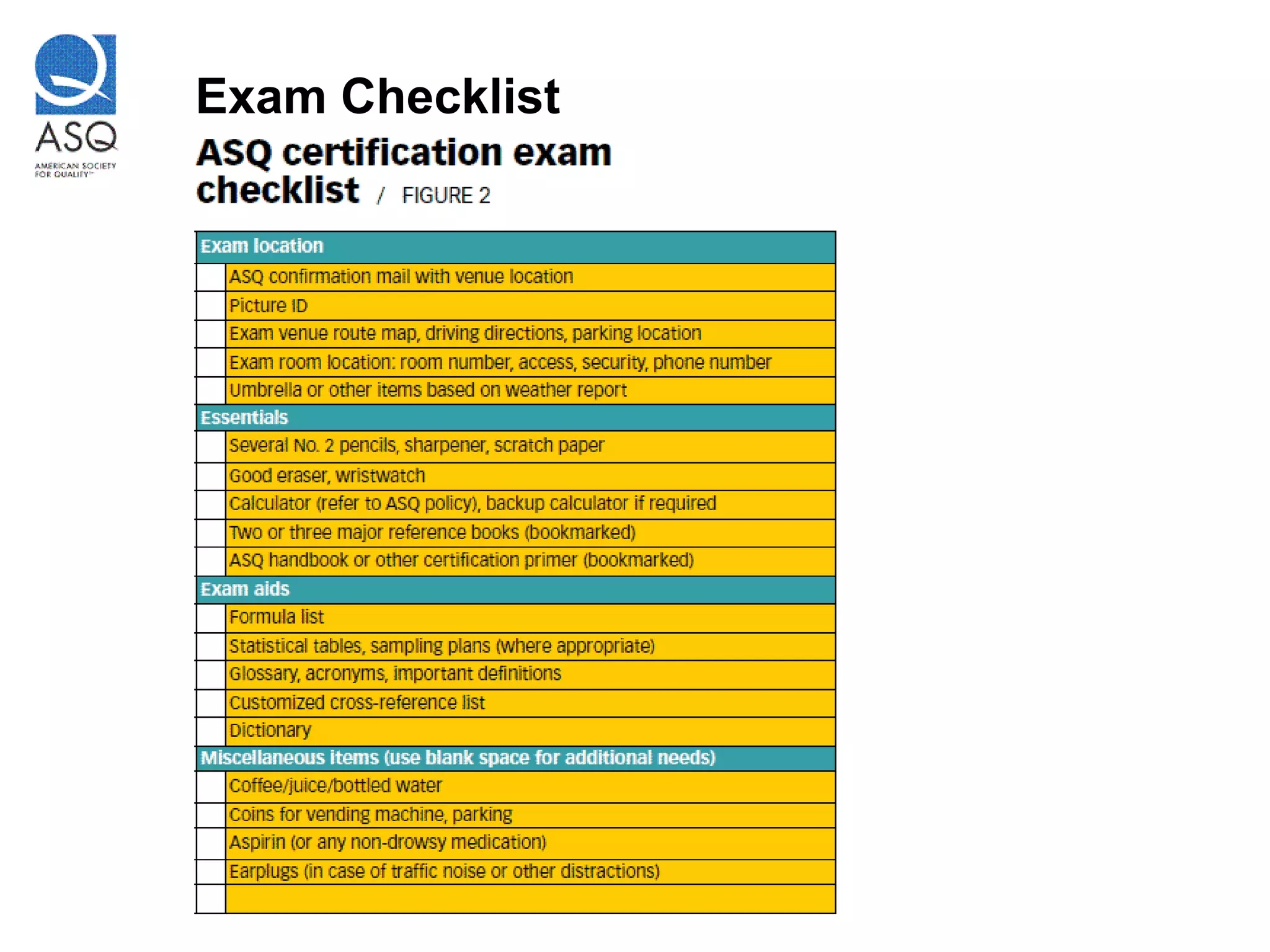 Tips For Passing Asq Certification Exam Asq | PDF