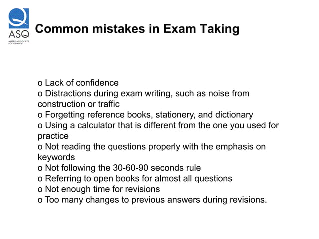 Tips For Passing Asq Certification Exam Asq | PDF