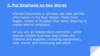 Tips for perfect flyer design | PPT