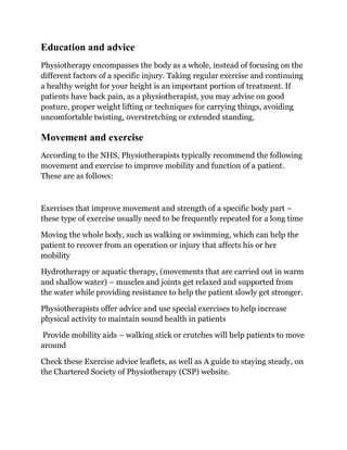 Tips for physiotherapist how to become a physiotherapist | PDF