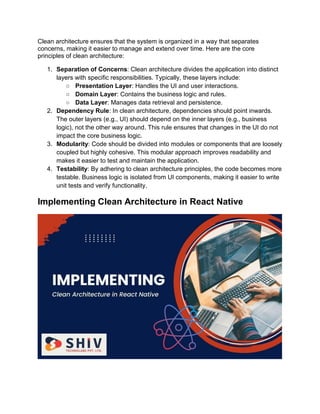 Tips for React Native Code Architecture in Saudi Arabian Apps | PDF