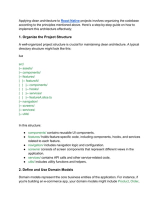 Tips for React Native Code Architecture in Saudi Arabian Apps | PDF