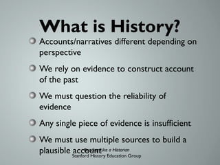 Tips for reading like a historian | PPT