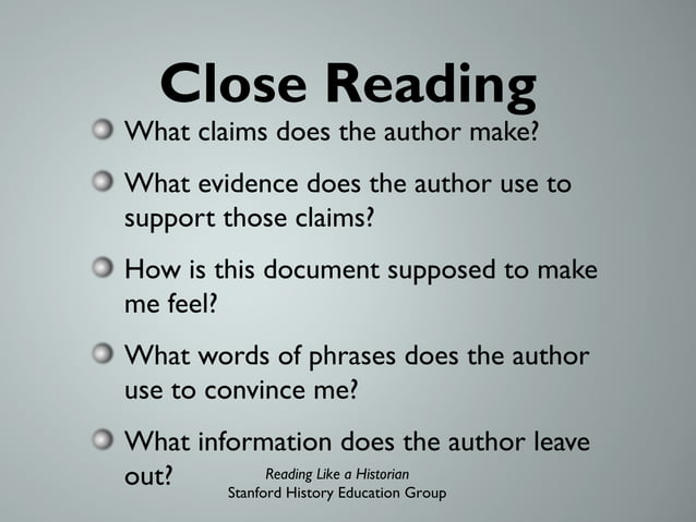 Tips for reading like a historian | PPT