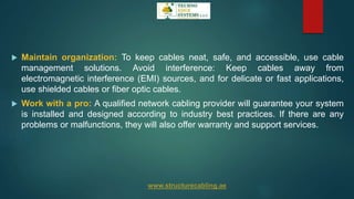 Tips for Reducing Downtime Through Network Cabling | PPT | Free Download