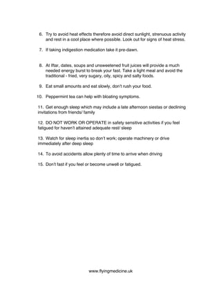 Tips for remaining well during Ramadan | PDF