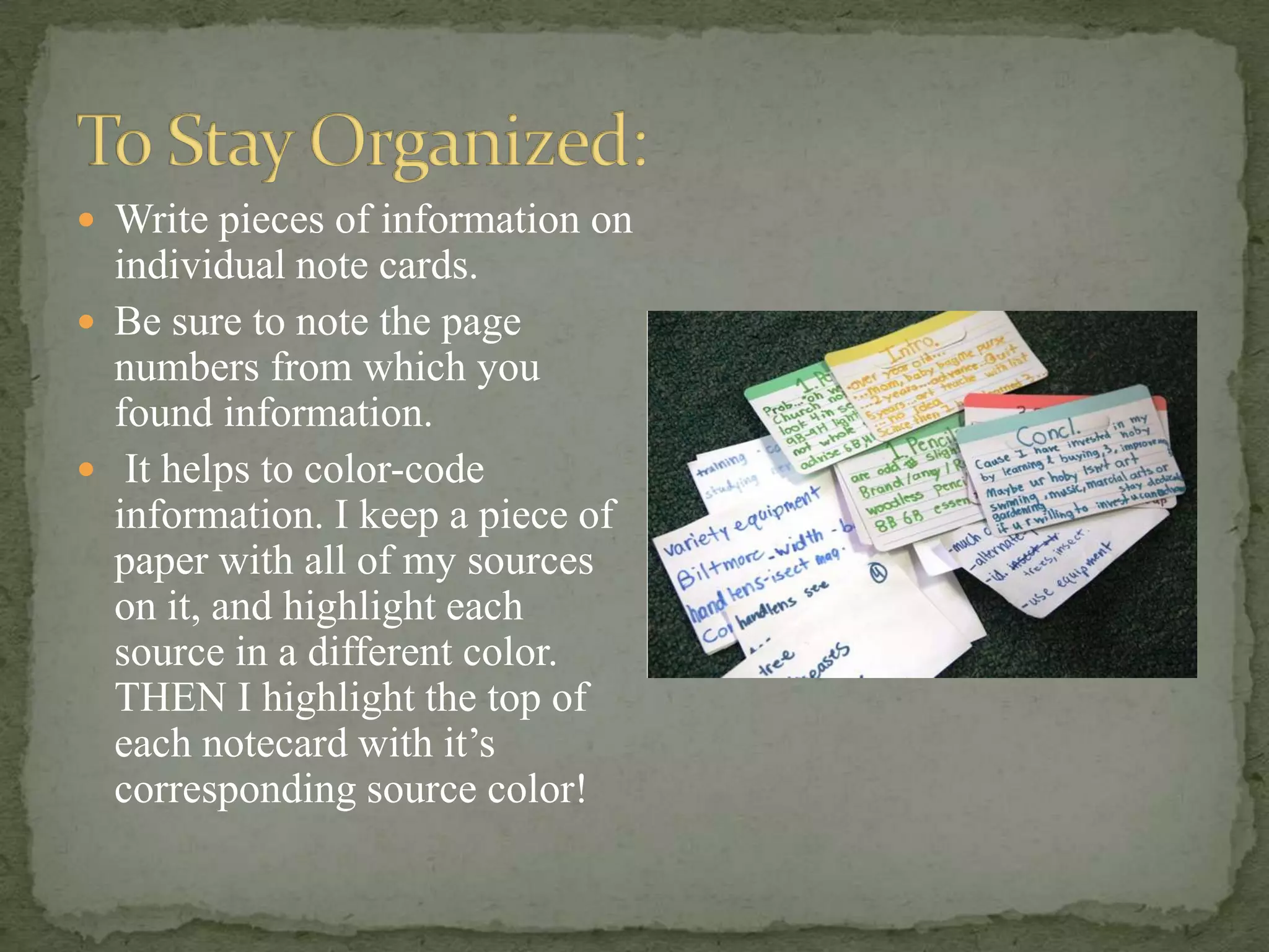 Tips for research note taking | PPT