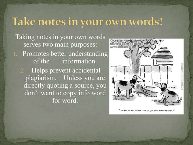 Tips for research note taking | PPT