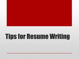 Do's and Don'ts for resume writing workshop.pptx