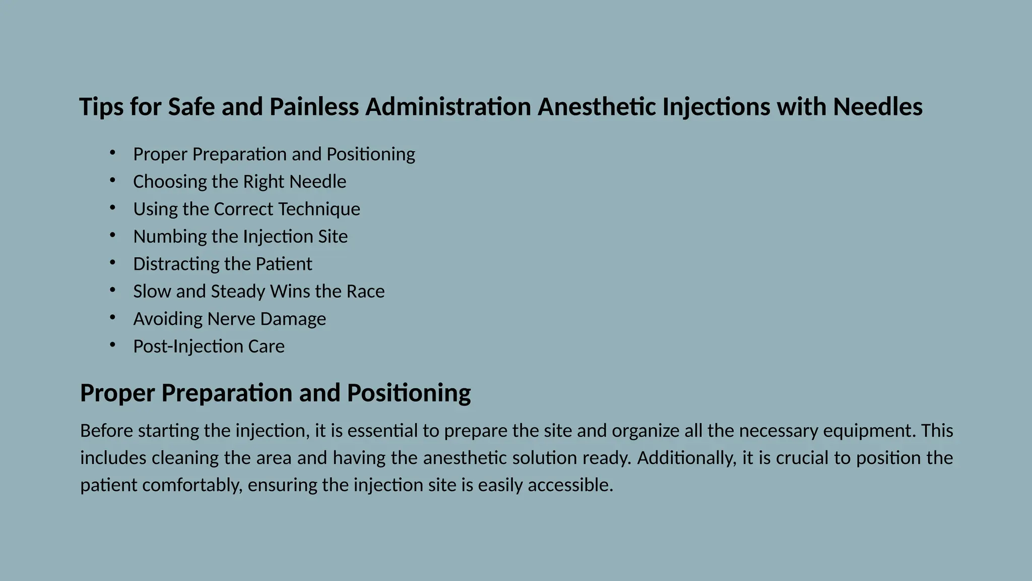 Tips for Safely Administering Anesthetic Injections with Needles | PPT ...