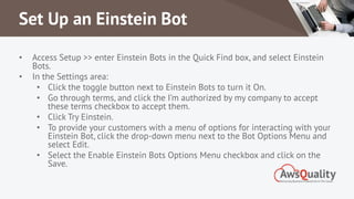 Tips for salesforce einstein bot configuration ! | PDF | Computing | Technology & Computing