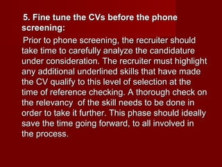 Tips for Screening CVs | PPT