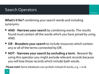 Tips for Searching | PPT