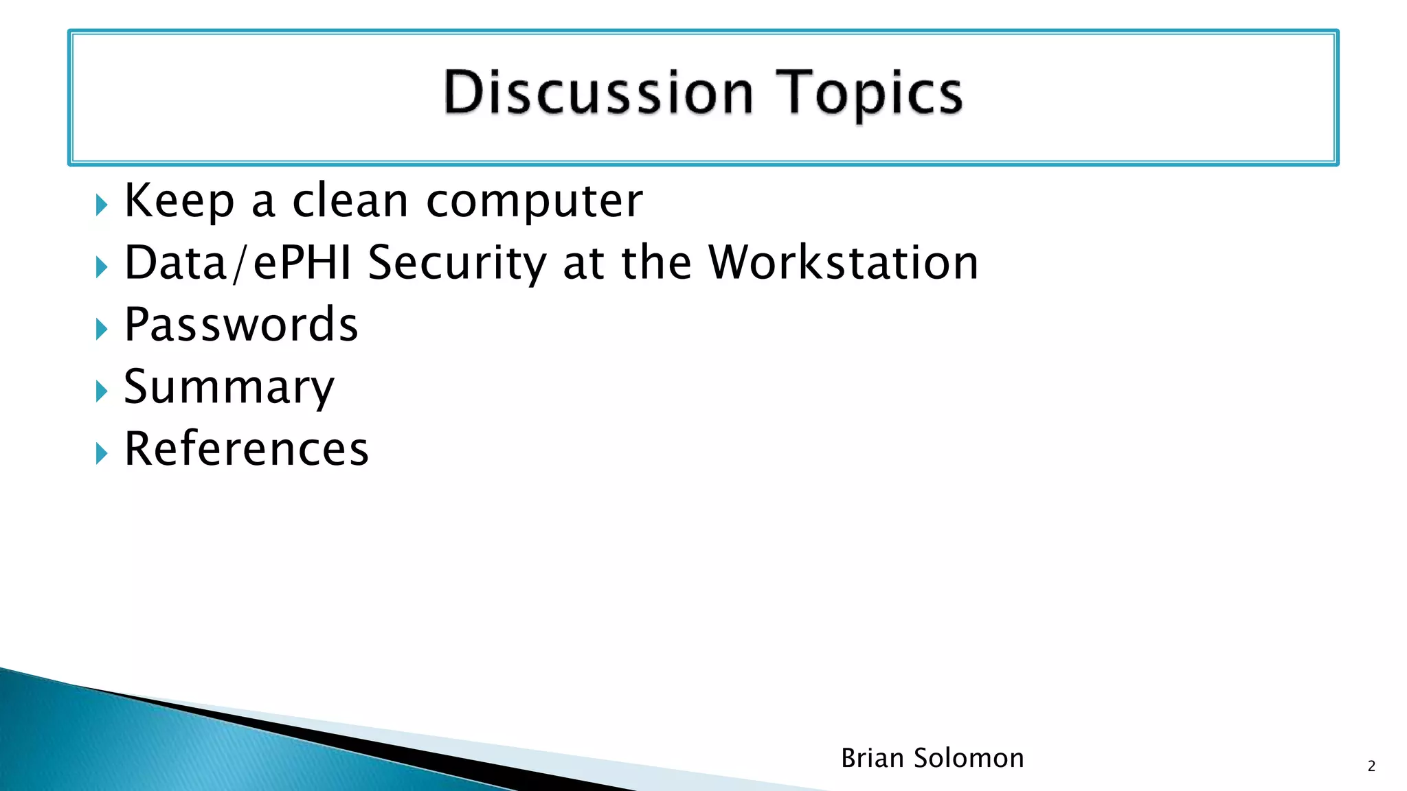 Tips for Securing Your Workstation | PPTX