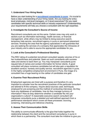 Tips for Selecting the Best Recruitment Consultants in Pune.pdf