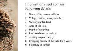 Tips for soil and water sampling | PPTX