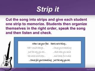 Tasks for songs | PPT | Music | Entertainment