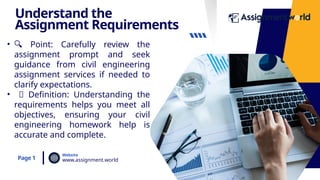 Tips for Structuring a Winning Civil Engineering Homework Report | PPTX