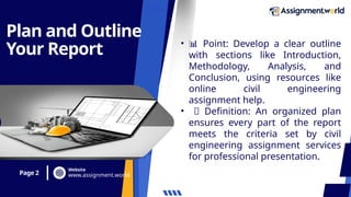 Tips for Structuring a Winning Civil Engineering Homework Report | PPTX