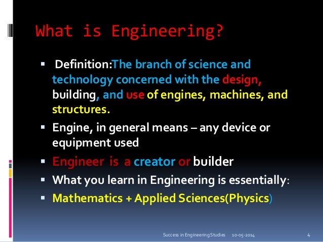 Tips for success at engineering studies ( A talk to the freshers at